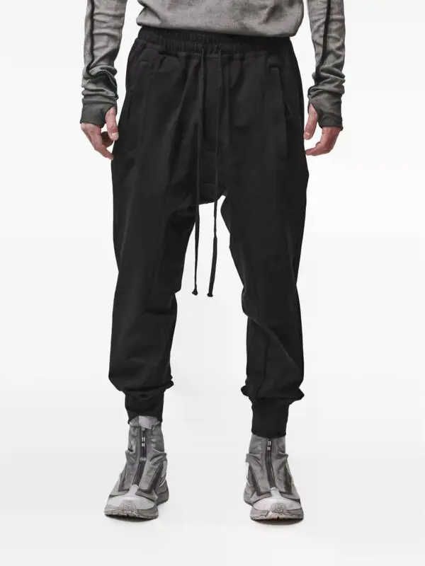 THOM KROM Drop-crotch Drawstring-waist Track Pants - Black