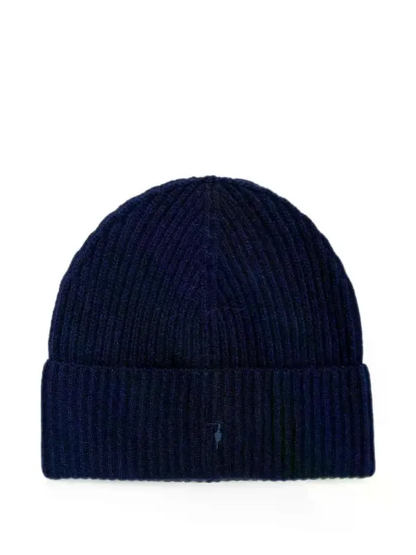 TRUSSARDI Ribbed-knit Beanie Hat - Blue