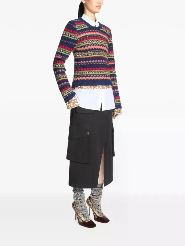 Dries Van Noten Jacquard Wool Sweater