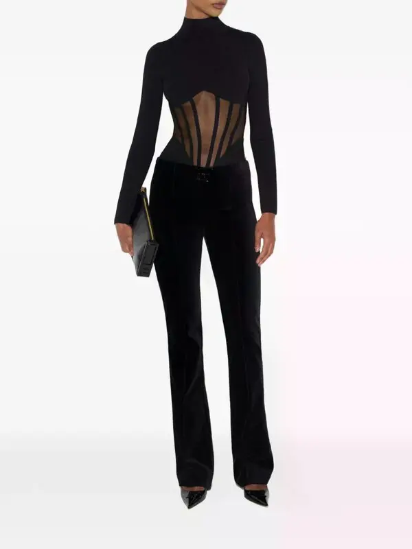 Elisabetta Franchi Knit Bustier Bodysuit