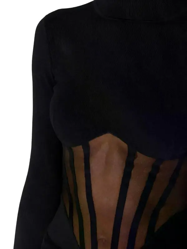 Elisabetta Franchi Knit Bustier Bodysuit