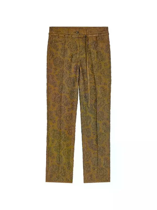 Dries Van Noten Slim-leg Jacquard Pants