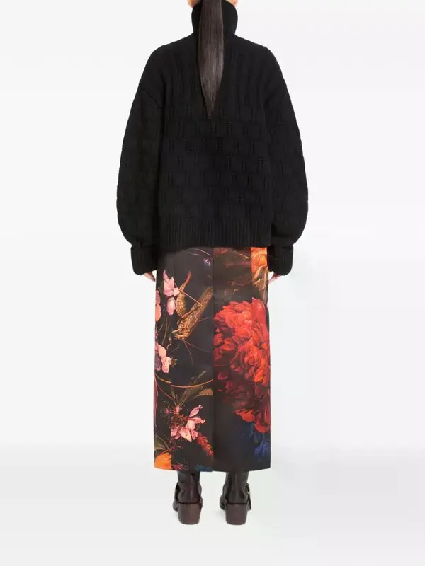 Dries Van Noten Textured Wool Cardigan With Puff Stitch Detail