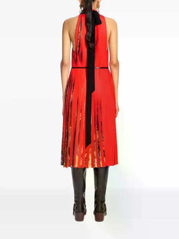 Dries Van Noten Printed Pleated Dress