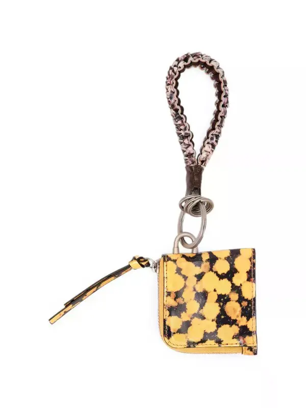 Dries Van Noten Leather Keychain - Yellow