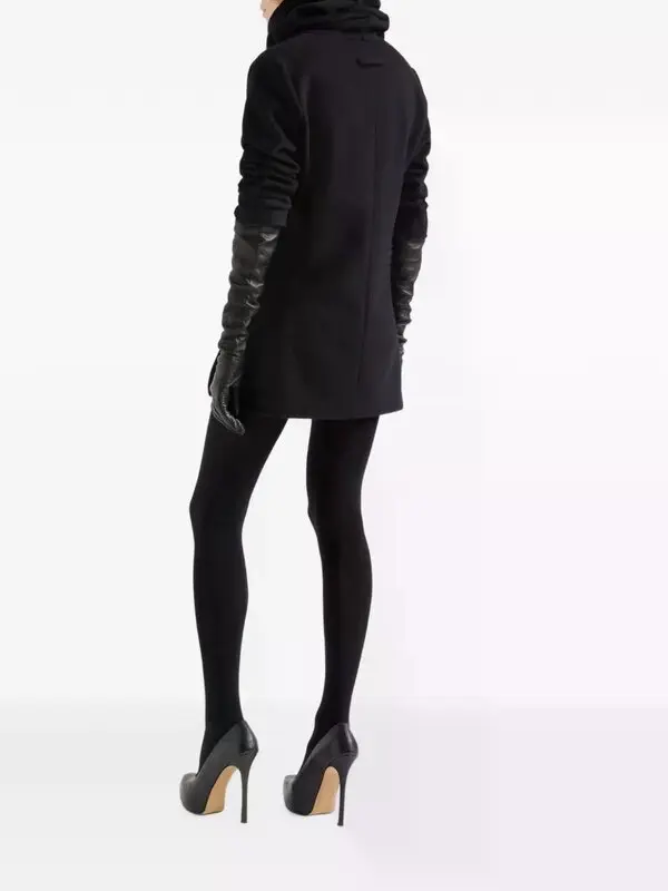 7 For All Mankind Mini Ruched High-neck Dress