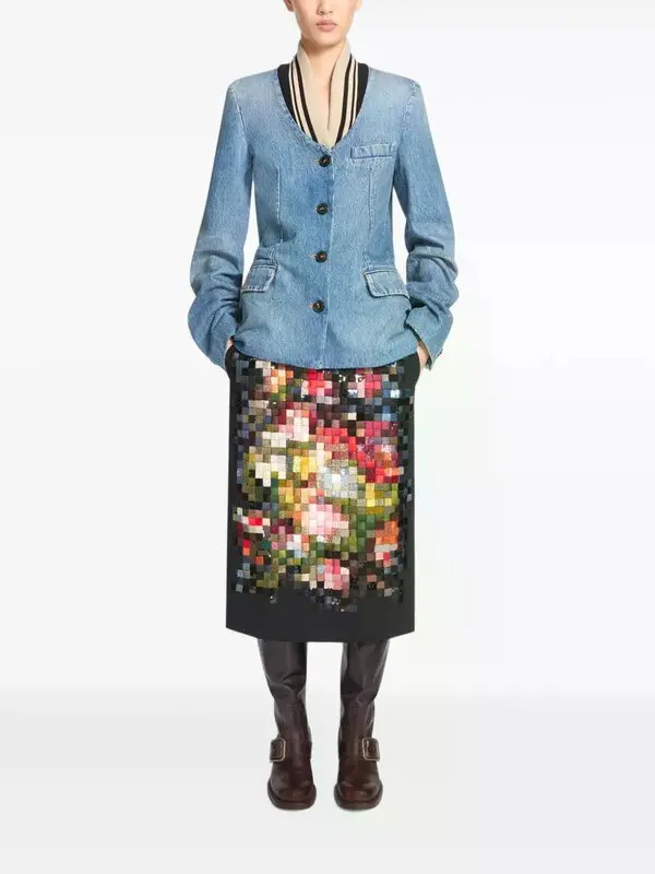 Dries Van Noten Fitted Denim Blazer