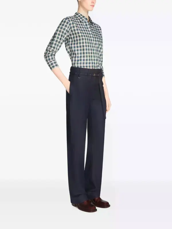 Dries Van Noten Belted Wool Trousers
