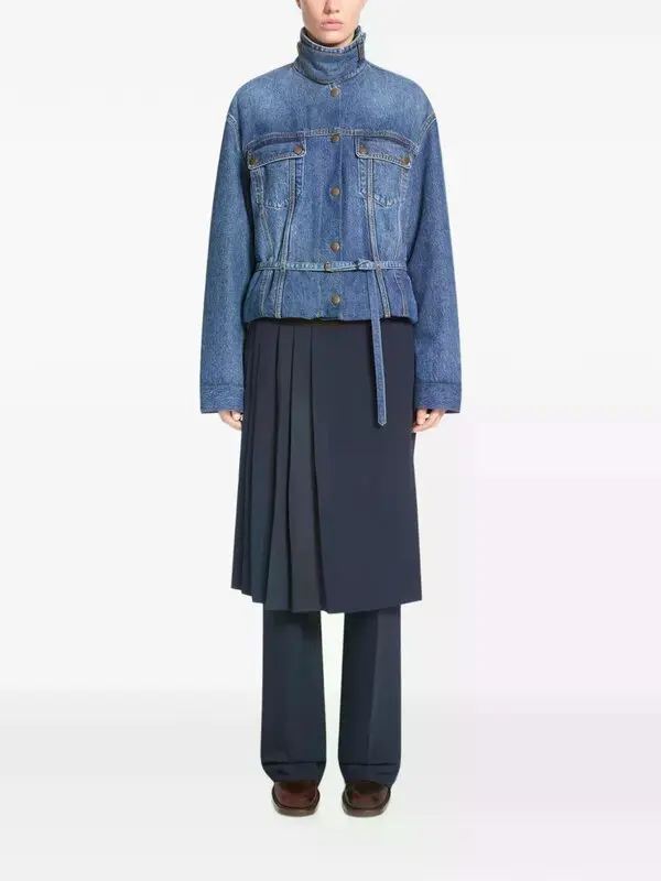 Dries Van Noten High-neck Denim Jacket - Blue
