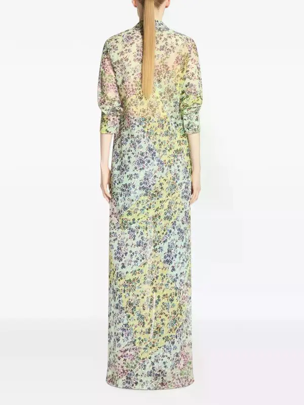 Dries Van Noten Long Jacquard Shirt Dress
