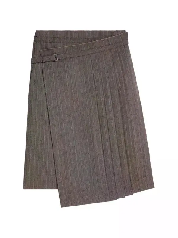 Dries Van Noten Pleated Wool Kilt