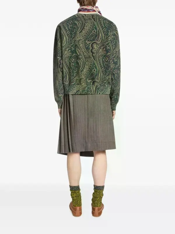 Dries Van Noten Pleated Wool Kilt