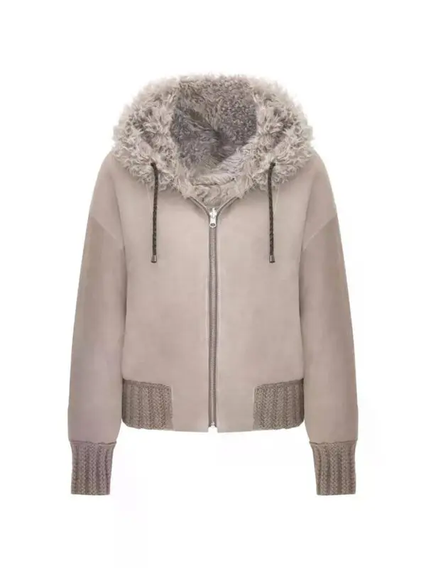 BIGARDINI Danica Reversible Hooded Shearling Jacket