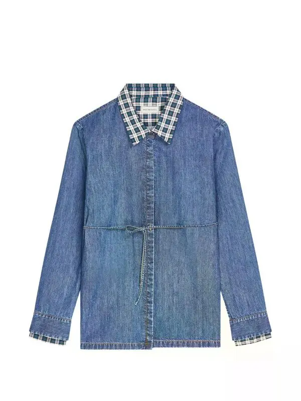 Dries Van Noten Wrap Denim Shirt - Blue