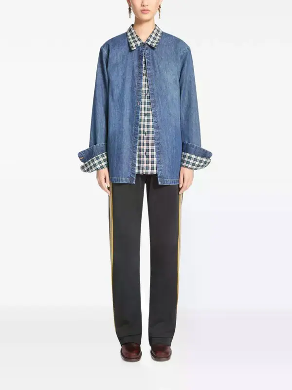 Dries Van Noten Wrap Denim Shirt