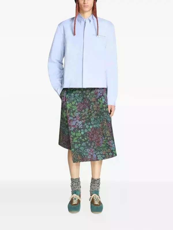 Dries Van Noten Floral-print Pleated Kilt