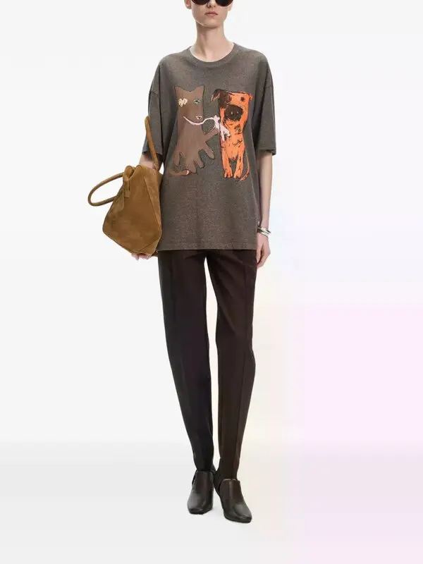 JNBY Cat Dog-print T-shirt