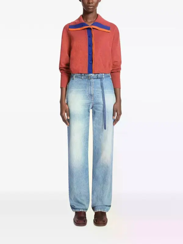 Dries Van Noten Belted Straight-leg Denim Pants