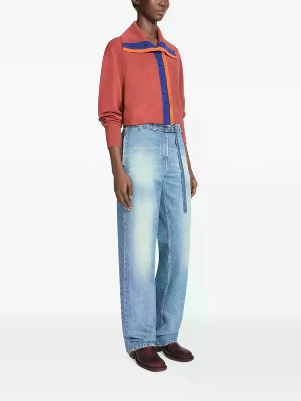 Dries Van Noten Belted Straight-leg Denim Pants