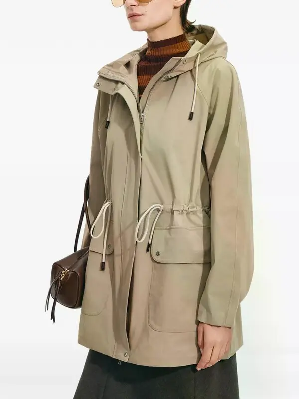 JNBY Raglan-sleeve Drawstring Trench Coat
