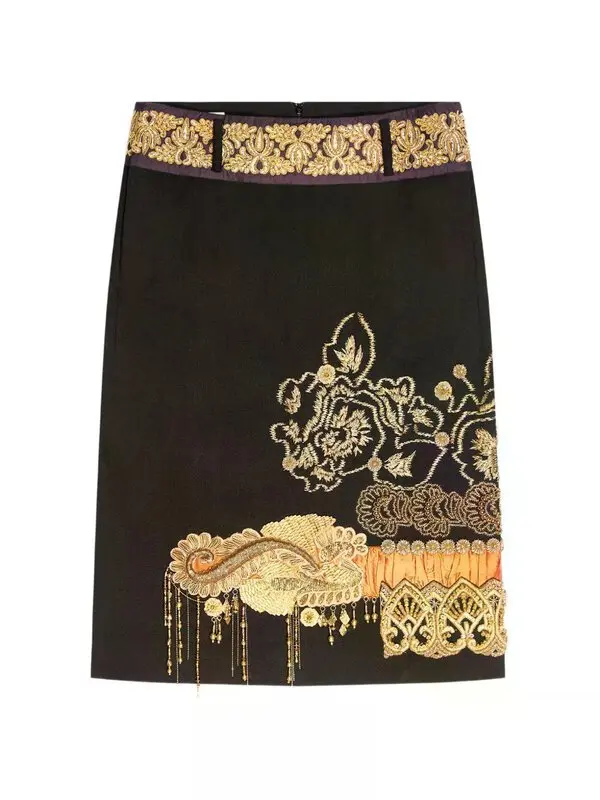 Dries Van Noten Embroidered Pencil Skirt