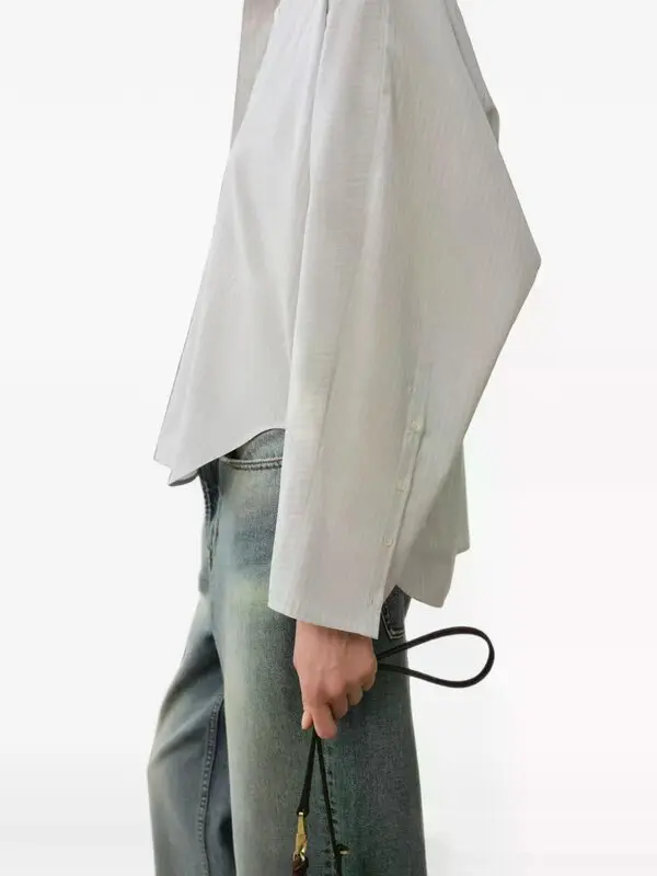LESS Embroidered Striped Shirt