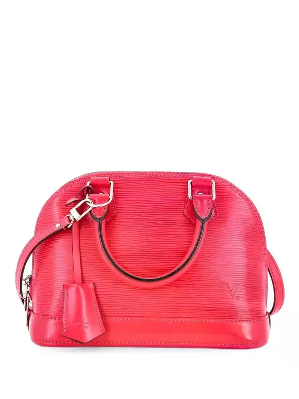 LOUIS VUITTON Alma Handbag Epi Leather Bb Satchel - Red