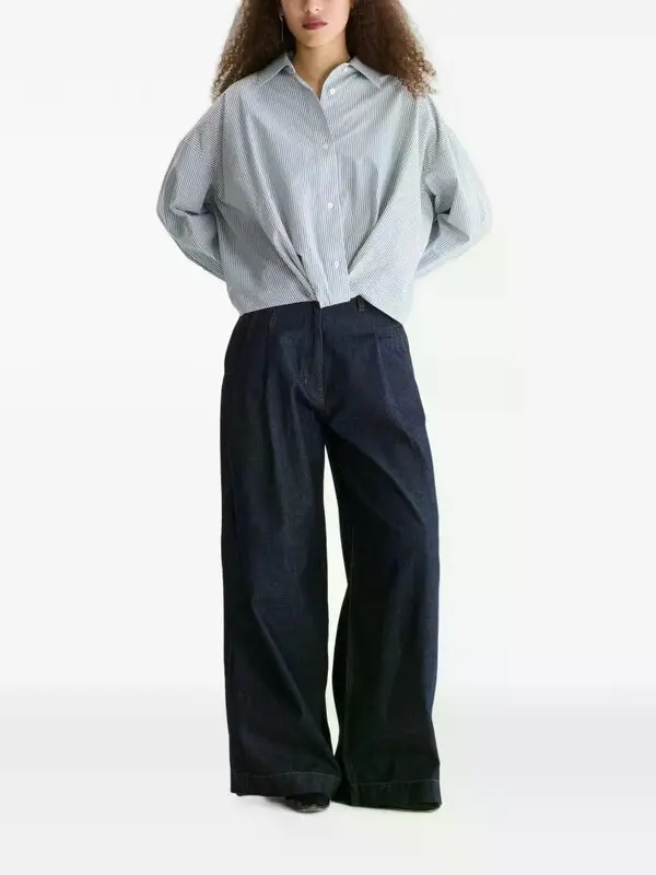 BELLEROSE Striped Twist-front Shirt