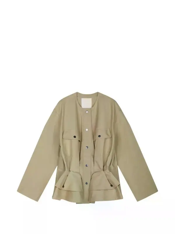JNBY Draped-waist Cotton Jacket - Green