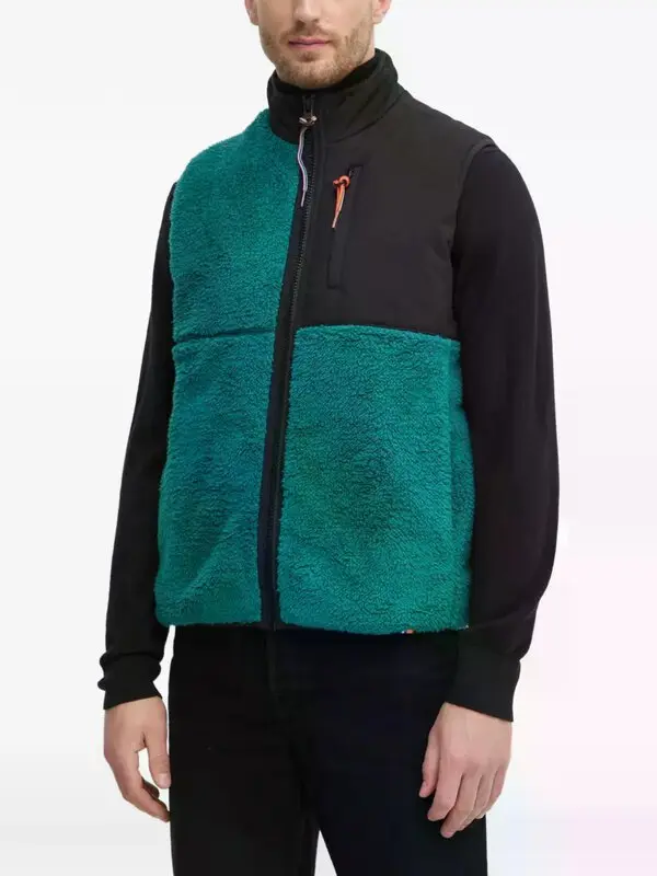 BENETTON Colour-block Gilet - Green