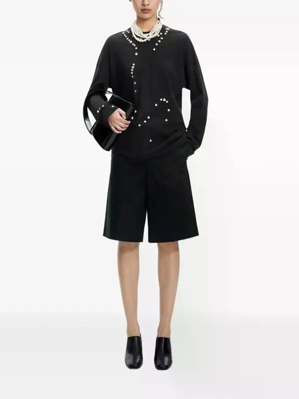 JNBY Pearl-embellished Long-sleeved T-shirt