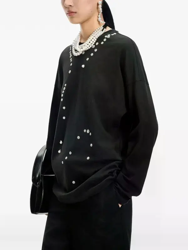 JNBY Pearl-embellished Long-sleeved T-shirt