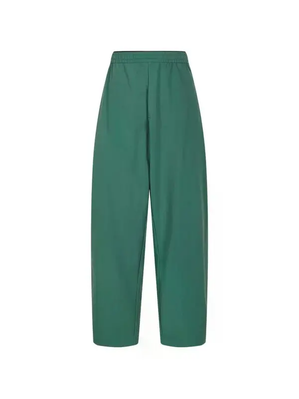 CROQUIS Relaxed-fit Curved-leg Trousers - Green