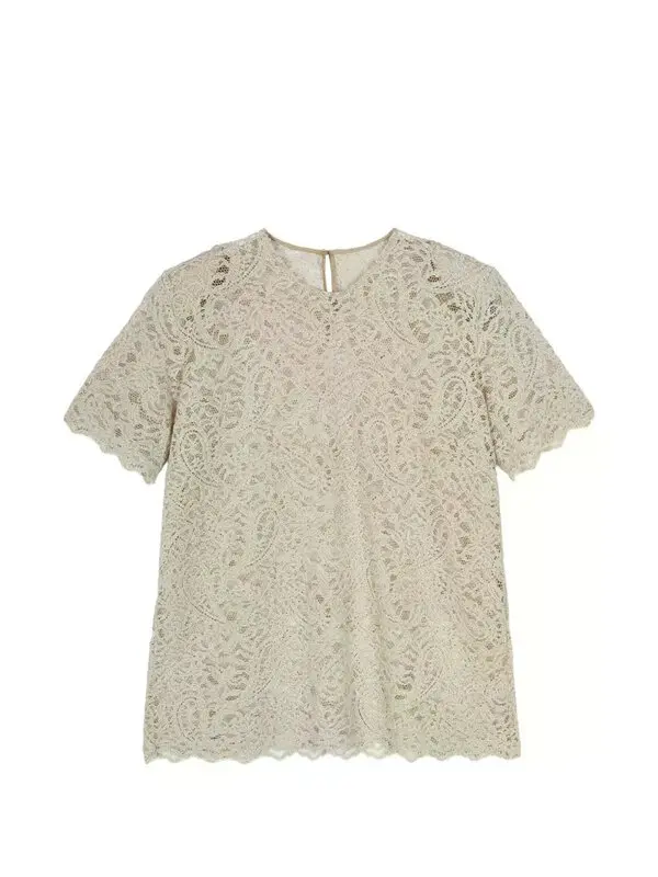 JNBY Short-sleeved Lace T-shirt