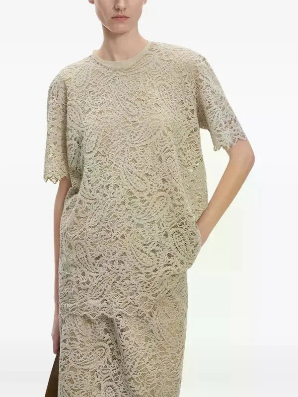 JNBY Short-sleeved Lace T-shirt