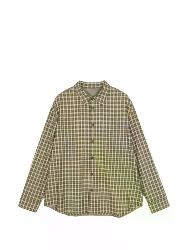 CROQUIS Check-pattern Relaxed-fit Shirt - Green