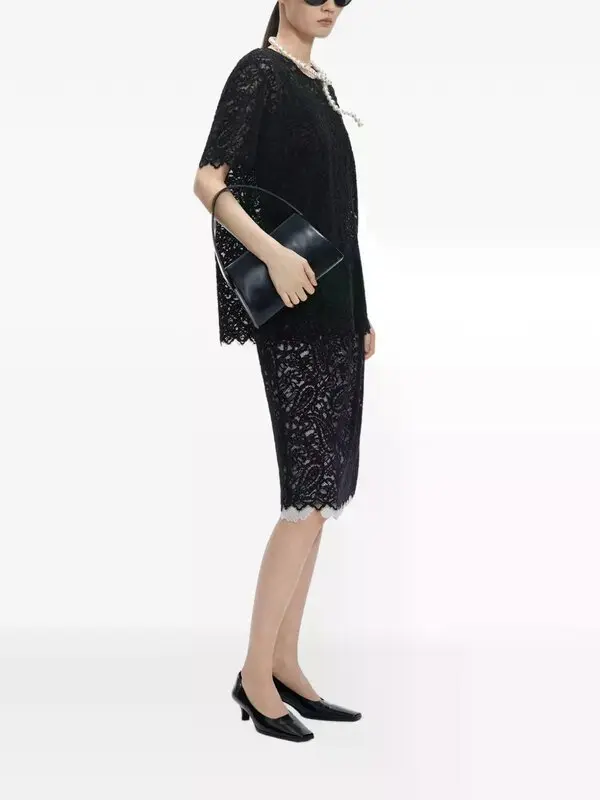 JNBY Short-sleeved Lace T-shirt