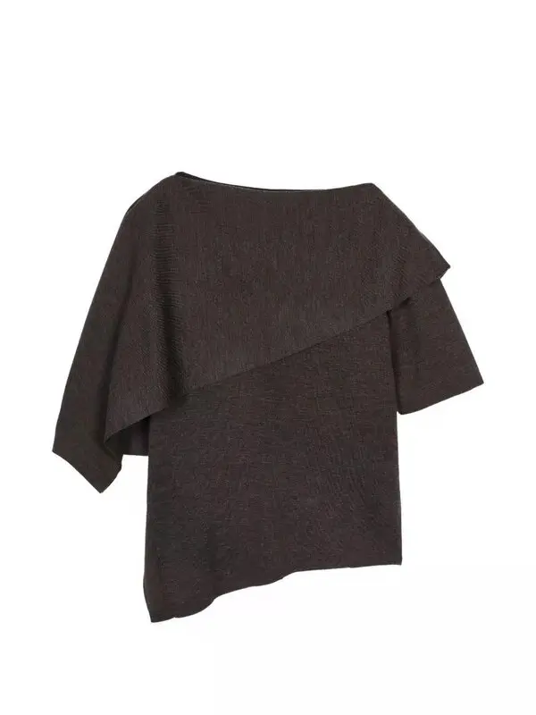 JNBY Asymmetric-neck Short-sleeved Sweater