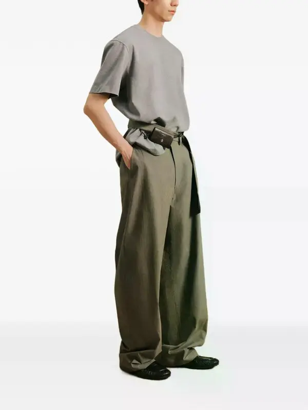 CROQUIS Belted Wide-leg Trousers