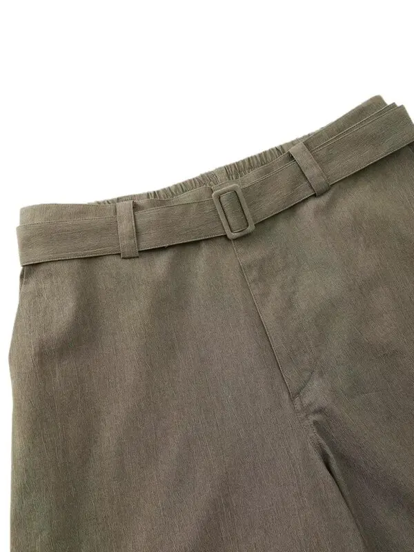 CROQUIS Belted Wide-leg Trousers