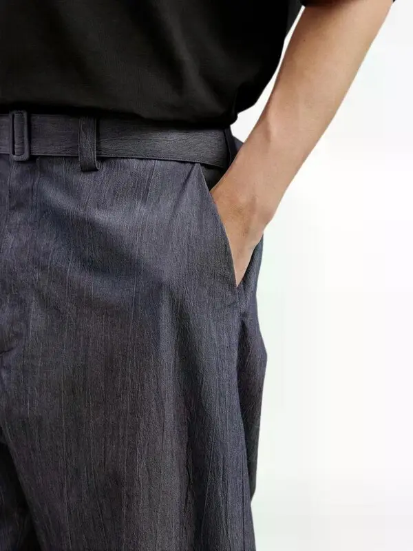 CROQUIS Belted Wide-leg Trousers