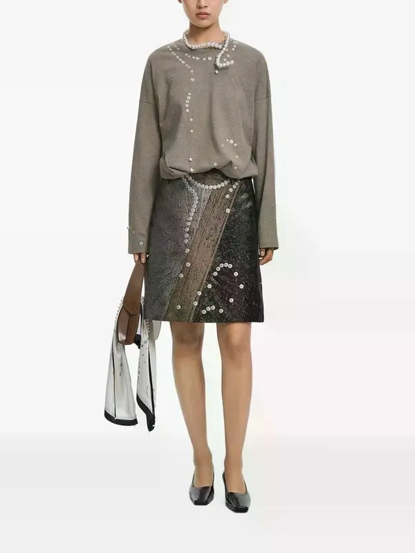 JNBY Pearl-embellished Long-sleeved T-shirt
