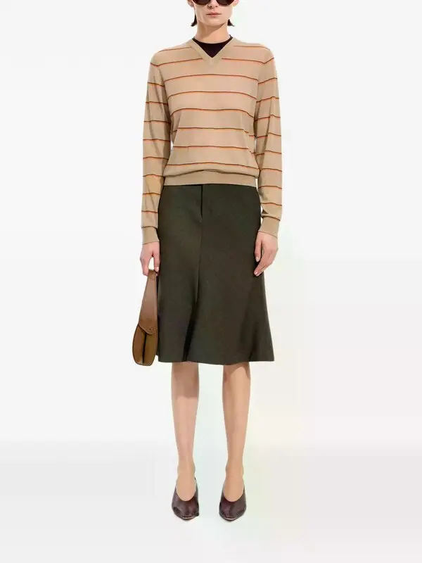 JNBY V-neck Striped Sweater