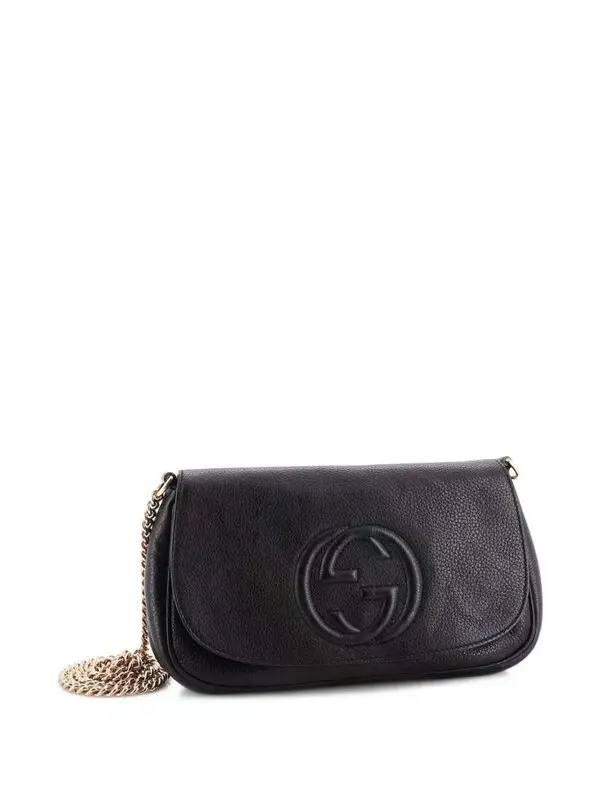 Gucci Soho Chain Leather Bag - Black