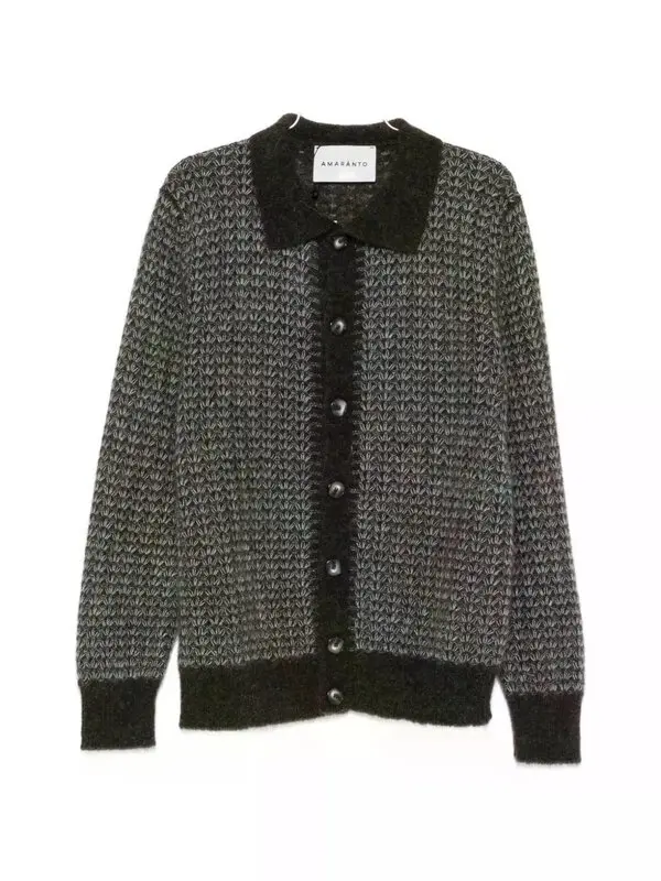 AMARANTO Patterned Knit Cardigan