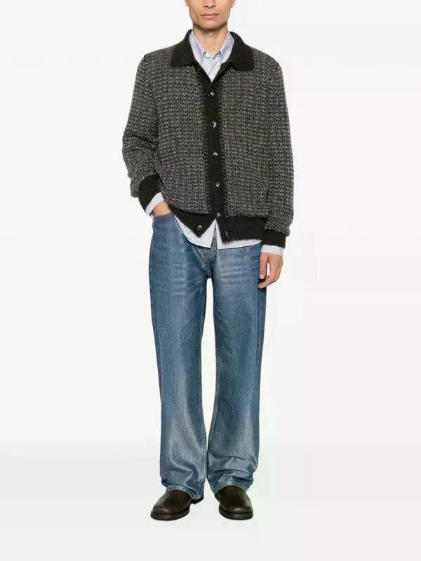 AMARANTO Patterned Knit Cardigan