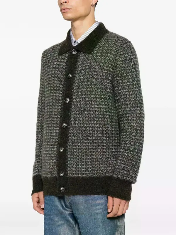 AMARANTO Patterned Knit Cardigan