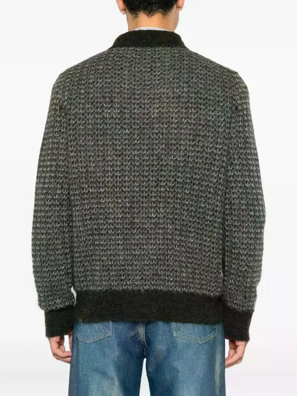 AMARANTO Patterned Knit Cardigan