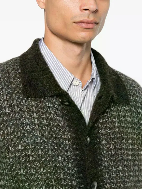 AMARANTO Patterned Knit Cardigan