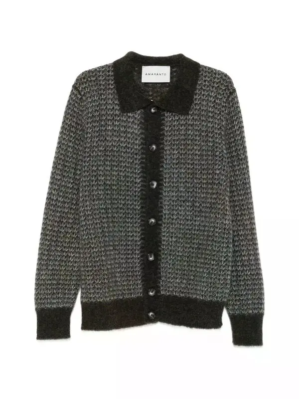 AMARANTO Patterned Knit Cardigan